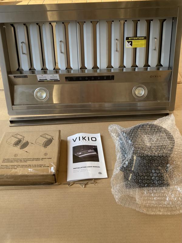 VIKIO 30-in Convertible 900-CFM Stainless Steel Insert Under Cabinet ...