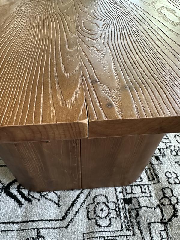 LITTLE TREE Brown 47.24-Inch Solid Wood Coffee Table for Living Room ...