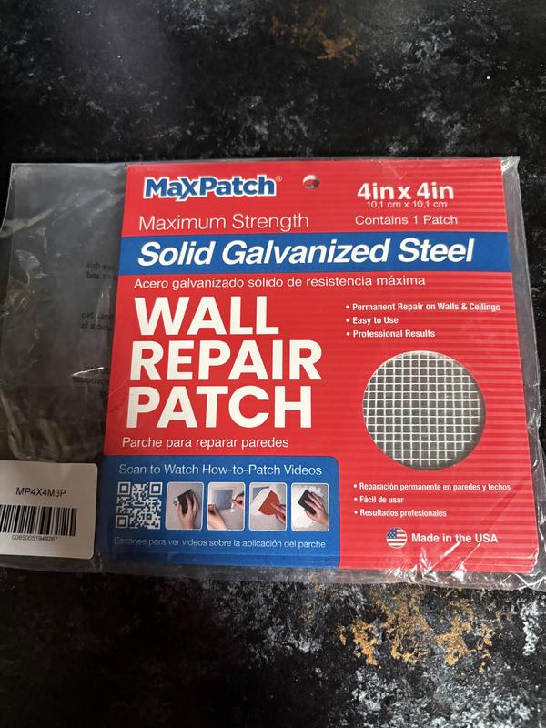 MaxPatch 4-in x 4-in Galvanized Steel Drywall Repair Patch MP4X4M3P at Lowes.com