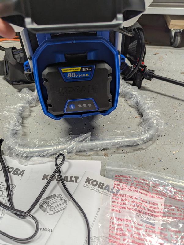 Kobalt 4-Gallon 80-volt Max Battery Operated Plastic Backpack Sprayer ...