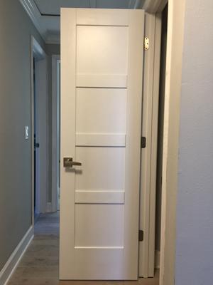JELD-WEN 24-in x 96-in Primed 4-panel Right Hand MDF Single Prehung ...