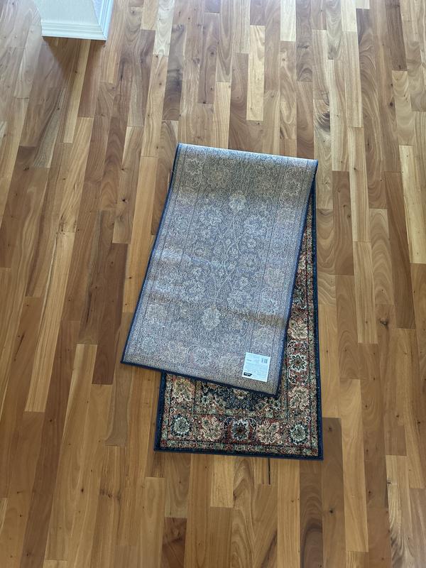 allen + roth with STAINMASTER Emerald Border 2 x 8 (ft) Loomed ...