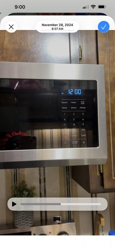 Samsung 1.1-cu ft Low Profile Over-the-Range Microwave ( Fingerprint ...