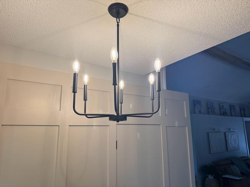LNC Pict 8-Light Distressed Bronze Modern/Contemporary Led Bare Bulb ...