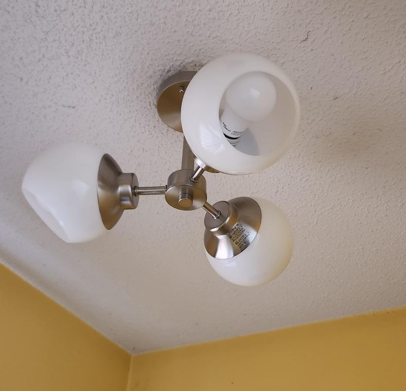 Origin 21 cyprus 3-Light 18-in Brushed Nickel Semi Flush Mount Light ...