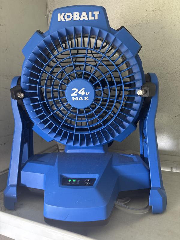 Kobalt 7-in 24-Volt 3-Speed High Velocity Indoor/Outdoor Blue Misting ...