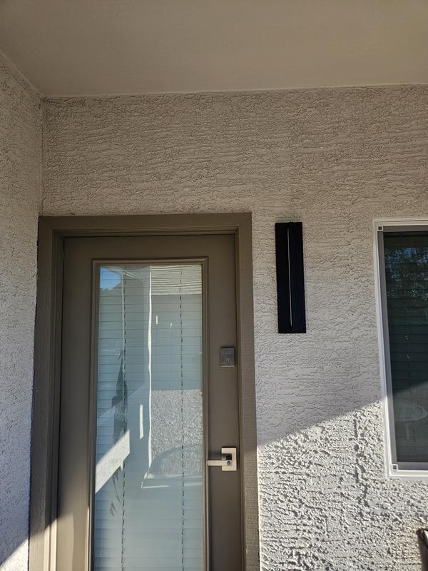 LamQee EXterior LED Wall Light 27-in H Matte Black Hardwired Integrated ...