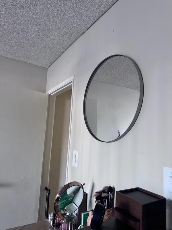 PAIHOME 18-in W x 18-in H Round Black Framed Wall Mirror in the Mirrors ...