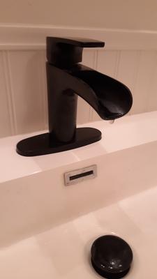 Miseno Cascade Flat Black 1-handle Single Hole WaterSense Bathroom Sink ...
