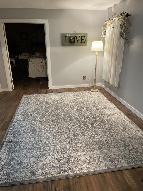allen + roth Elisa 5 X 7 (ft) Gray Indoor Geometric Area Rug 2-227-451 ...