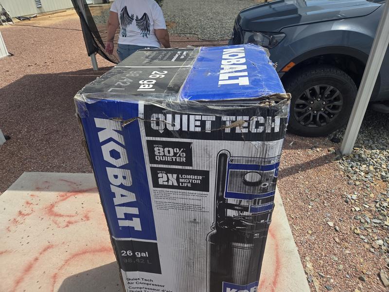 Kobalt QUIET TECH 26-Gallon Portable Electric 150 PSI Vertical Air ...