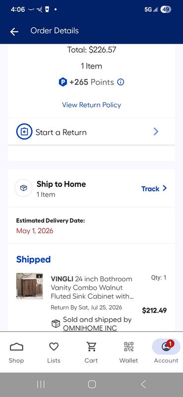 VINGLI 24 Inch Bathroom Vanity with Sink/Modern White Freestanding ...