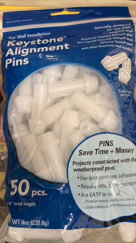 Keystone 50-Pack 2.375-in Plastic Retaining Wall Pins 010201 at Lowes.com