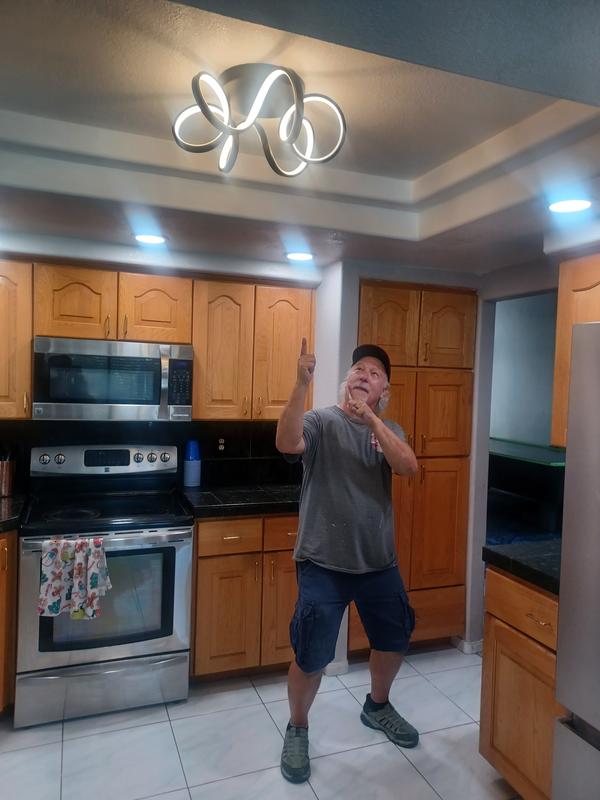 Artika Ribbon 1-Light 19.69-in Matte Black LED Flush Mount Light FM-SR ...