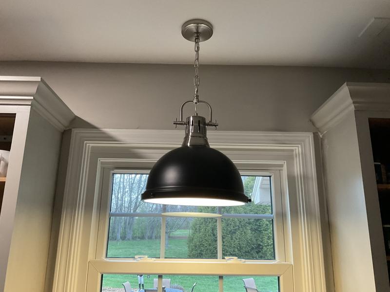 Golden Lighting Duncan 1 -Light Chrome Transitional Metal Dome Medium ...