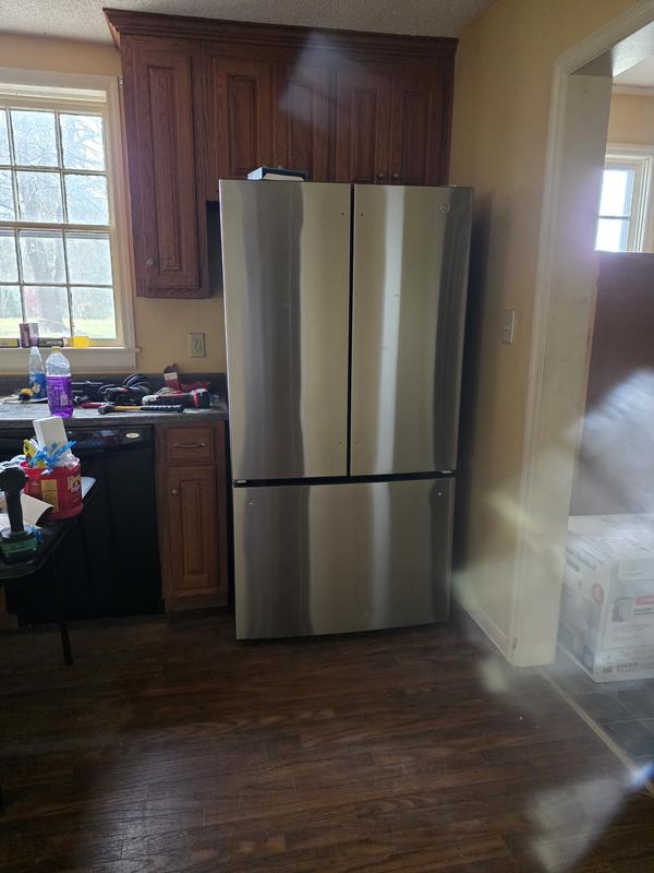 GE 20.6-cu ft Counter-depth Bottom-Freezer Refrigerator with Ice Maker ...