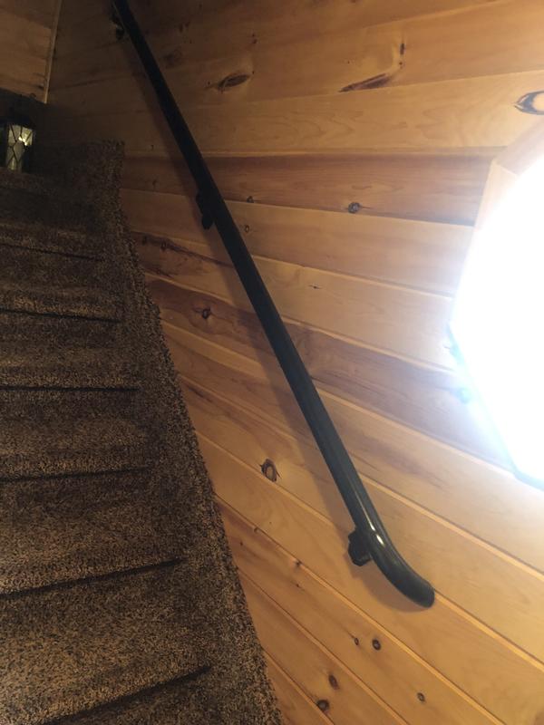Wolf Handrail ADA Compliant 1.9-in x 72-in Charcoal Bronze Painted ...