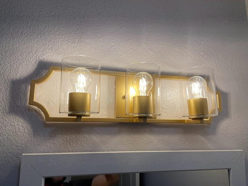 Progress Lighting Teigen 23.5-in 3 Light Gold Traditional Bathroom ...