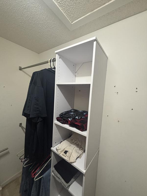 ClosetMaid BrightWood 5-ft to 10-ft W Tower system Sand Solid Shelving ...