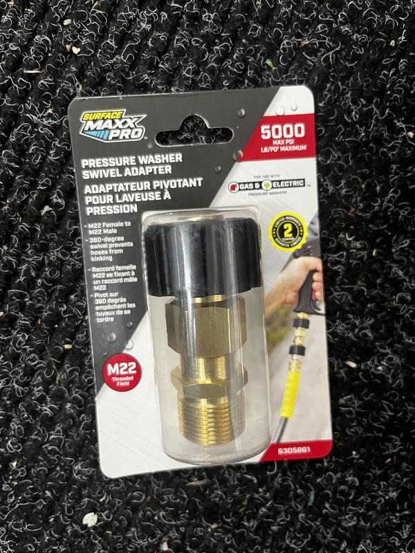 SurfaceMaxx PRO up to 5000 PSI 14mm Brass Gas and Electric Pressure ...