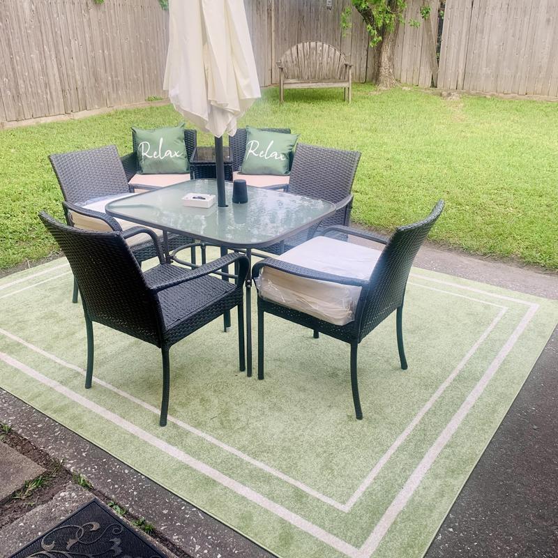 Nourison Essentials 3 X 5 (ft) Brick/Ivory Indoor/Outdoor Solid Area ...