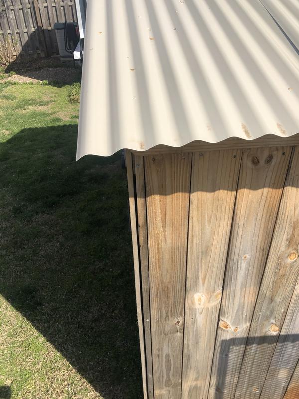 AmeriLux International PVCLite 2.16-ft x 8-ft Corrugated Beige PVC ...