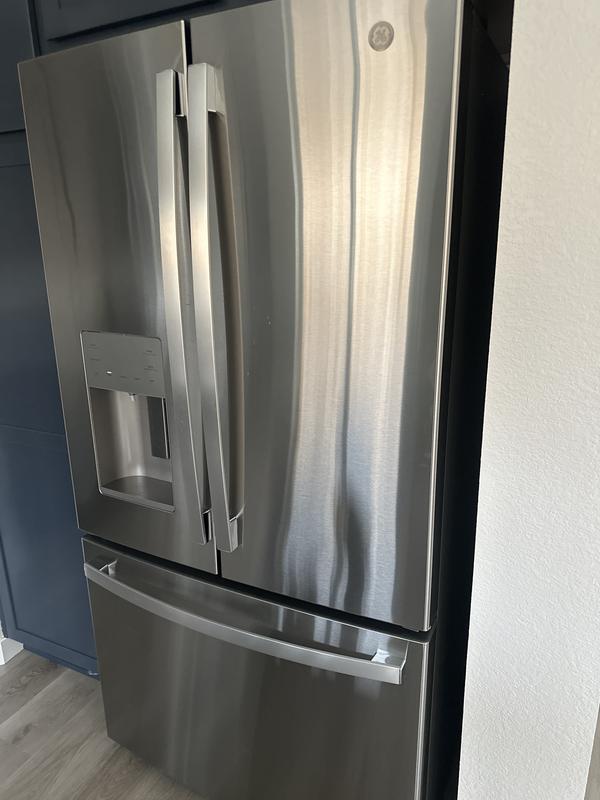 GE 20.6-cu ft Counter-depth Bottom-Freezer Refrigerator with Ice Maker ...