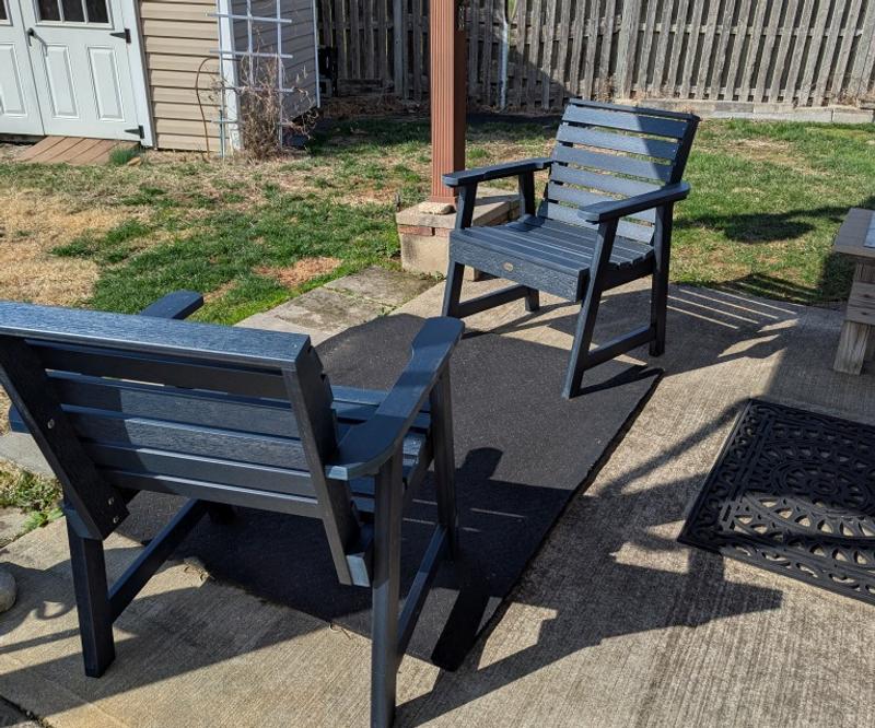 highwood Weatherly Rustic Red Plastic Frame Stationary Conversation ...