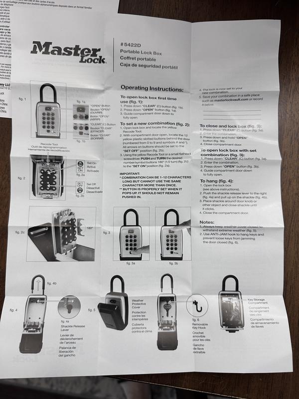 Master Lock Push Button Lock Box 5422DHCLWSFLR/8 at Lowes.com