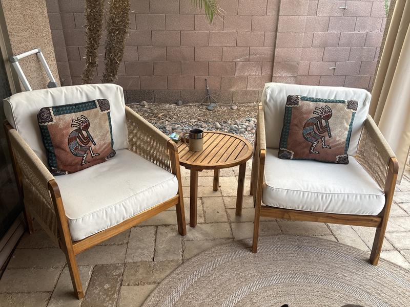 Origin 21 Pinecrest 3-Piece Patio Conversation Set with Ivory White ...