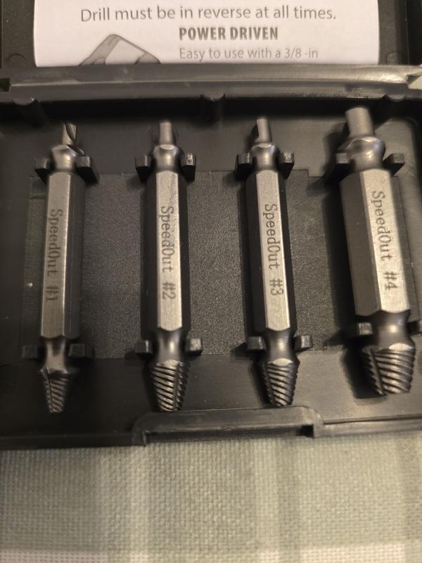 SpeedOut Metric and standard (SAE) Assorted drive Bolt Extractor Set in ...