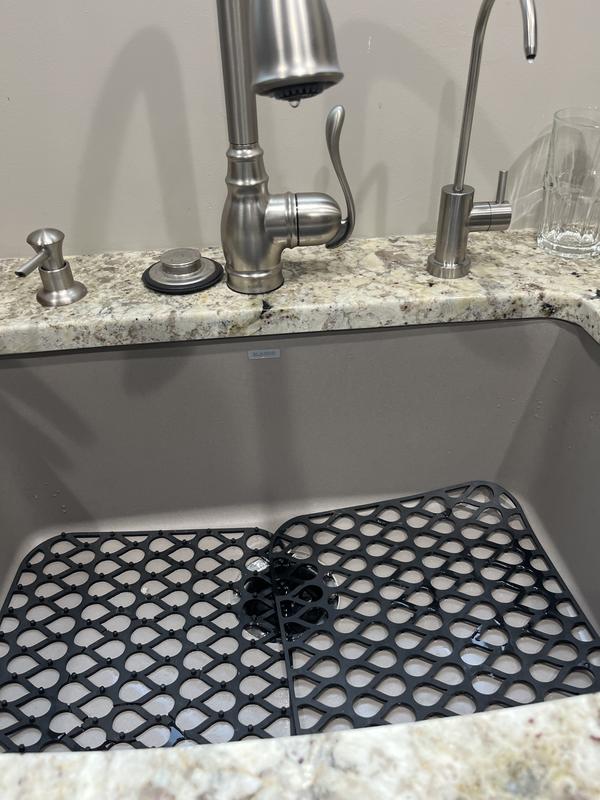 BLANCO Valea Silgranit Undermount 27-in x 18-in Coal Black Granite ...