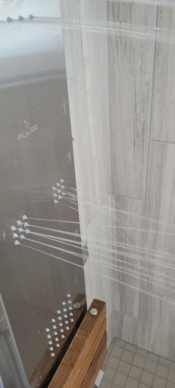 PULSE Matte brushed stainless steel 7-in Shower Panel System with 4-way ...