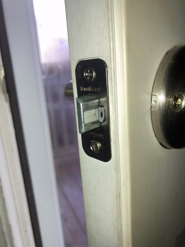 Kwikset Balboa Satin Nickel Exterior Keyed Entry Door Handle ft ...