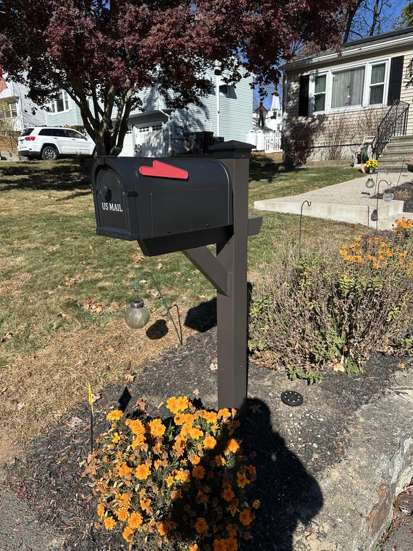RELIABILT Brown Galvanized Steel 4 X 4 Mount Mailbox Post FQS60487-B at ...