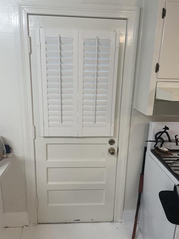 allen + roth 31-in to 33-in W x 54-in L Traditional White Faux wood Shutters in the Interior ...