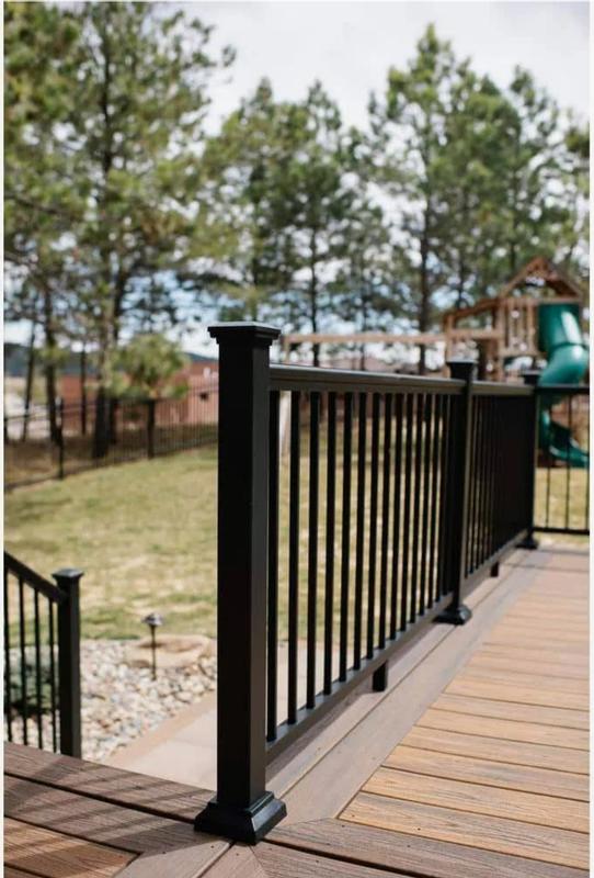 RELIABILT 2-in x 2-in x 3-ft Black Sand Steel Deck Post in the Deck ...