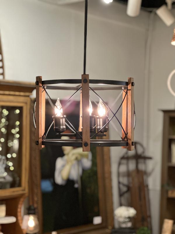 Aiwen 3-Light Black Farmhouse Chandelier MB-8821BL at Lowes.com