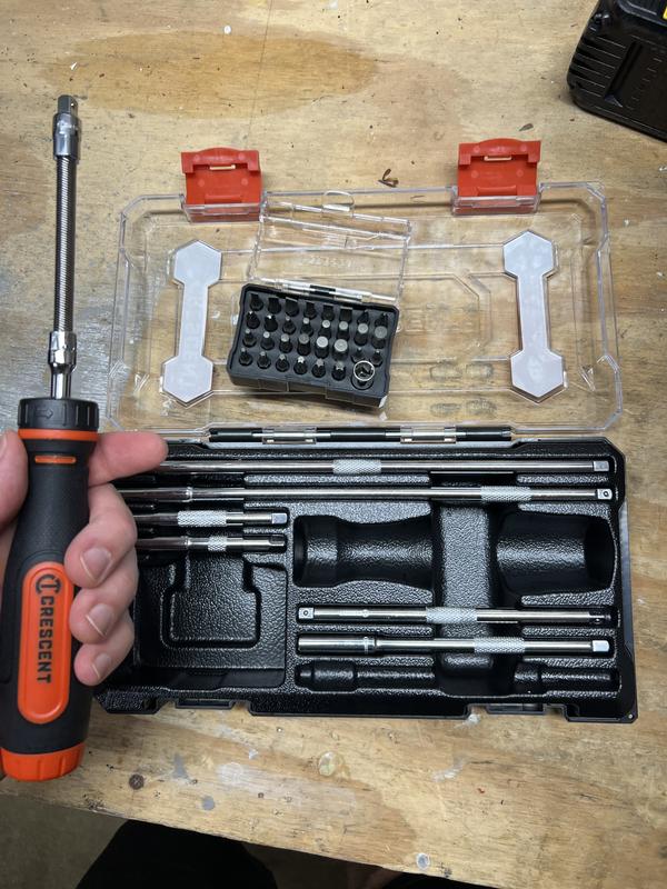 Crescent 39-Piece Ratcheting Variety Pack Screwdriver Set CRBSDS39PC at ...