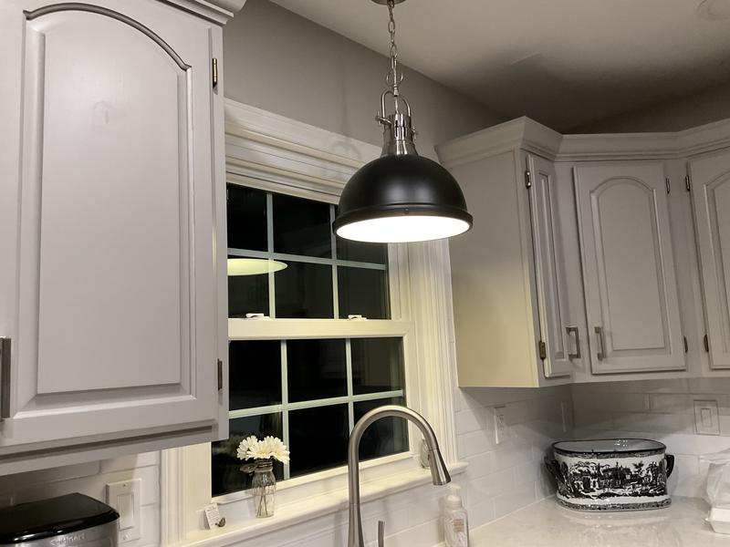Golden Lighting Duncan 1 -Light Chrome Transitional Metal Dome Medium ...