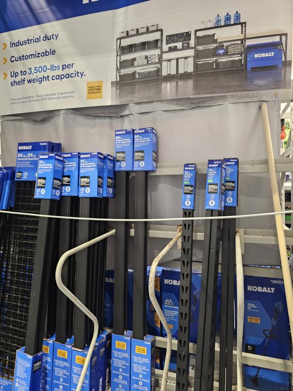 Kobalt Steel Heavy Duty 4-Tier Upright (3.74-in W x 3.15-in D x 85.4-in ...
