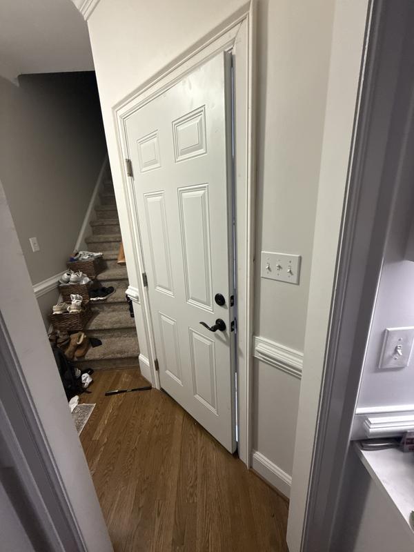 RELIABILT 32-in x 80-in x 4-9/16-in Steel No glass Right-hand inswing ...