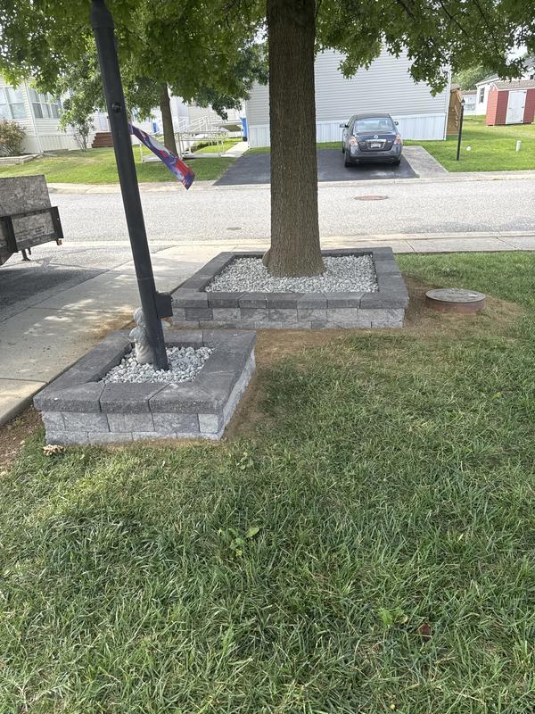 4-in H x 12-in L x 7-in D Brown/Charcoal Concrete Retaining Wall Block ...