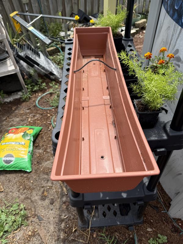 Style Selections Rectangle 35.51-in W x 8.03-in L Orange Recycled ...