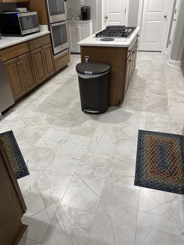 Origin 21 Lucca Chalk 12-in x 24-in Matte Porcelain Marble Look Floor ...