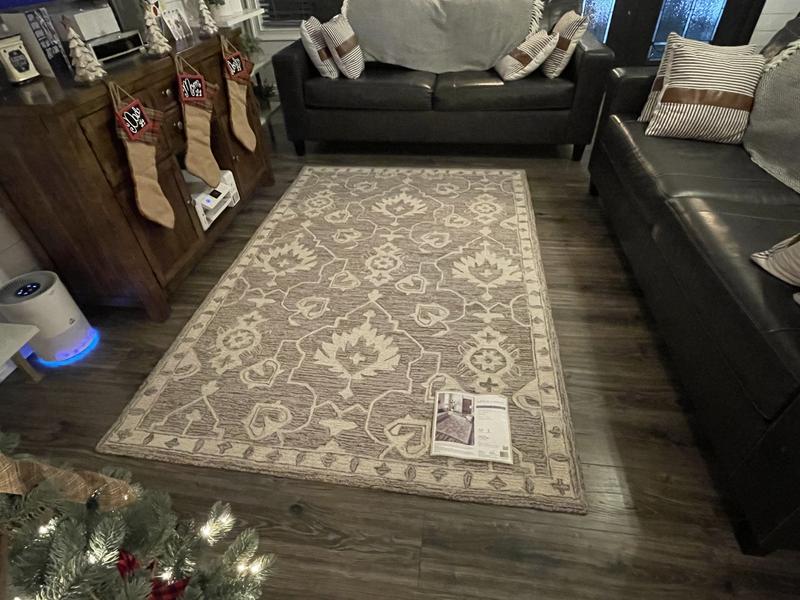 allen + roth Callaway 9 X 12 (ft) Wool Mocha Indoor Area Rug 28271 at ...