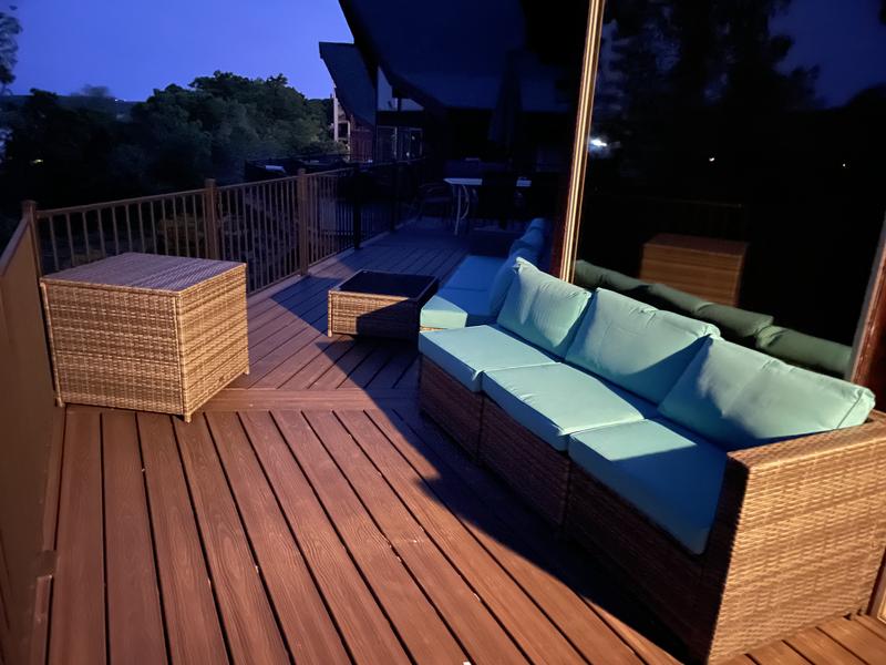 Slickblue 8 Piece- Outdoor Rattan Sectional Sofa Dining Set with ...