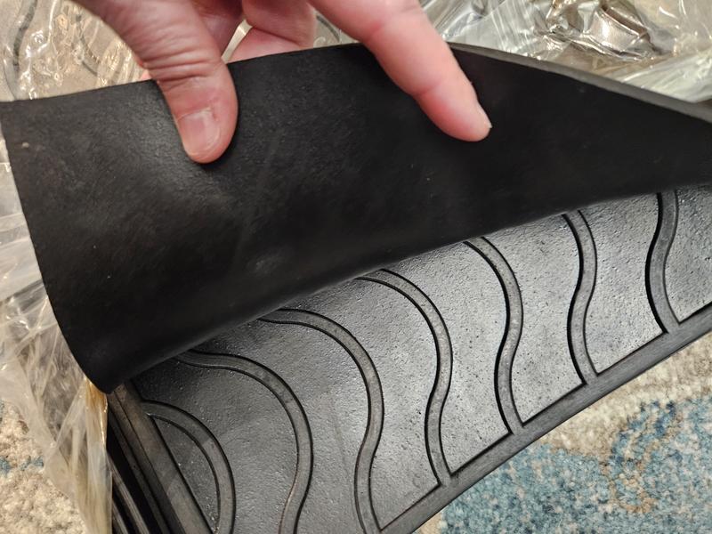 Rubber-Cal Black Rubber Rectangular Indoor or Outdoor Utility Mat 10 ...