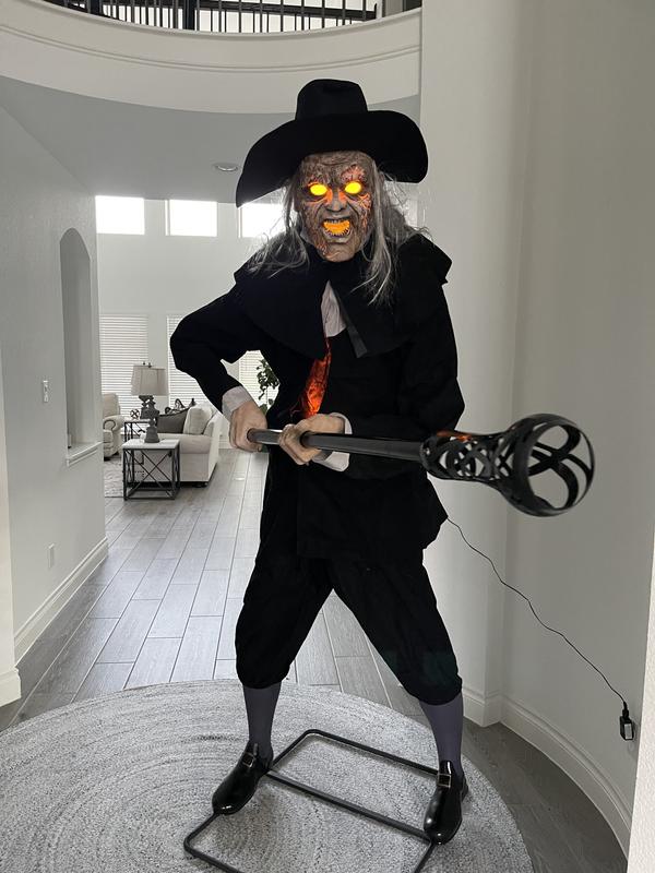 Wednesday 7.5ft Talking LED Flaming Joseph Crackstone Animatronic 61112 ...