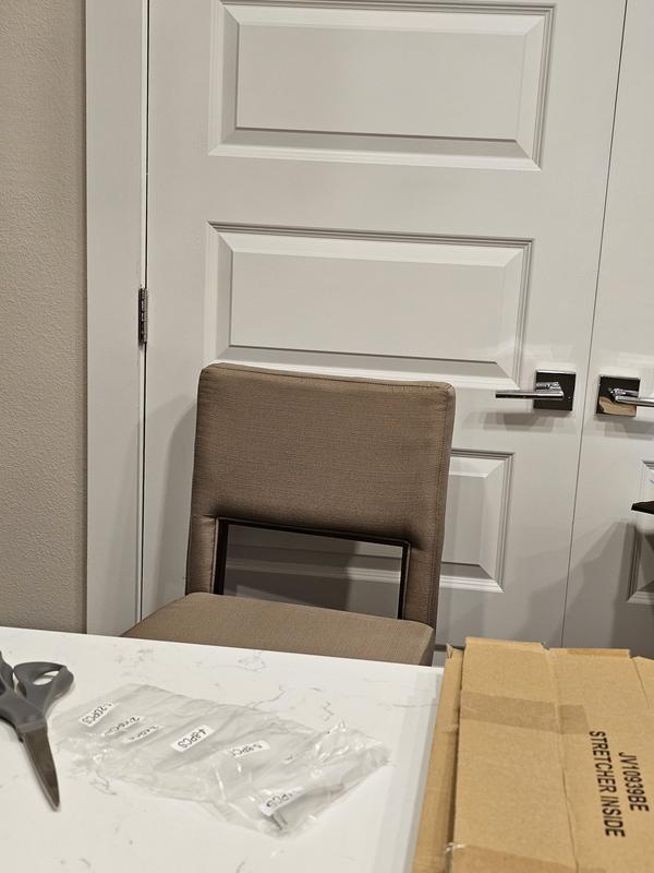 Costway Beige+Brown 24.5-in H Tall Upholstered Wood Bar Stool Back ...